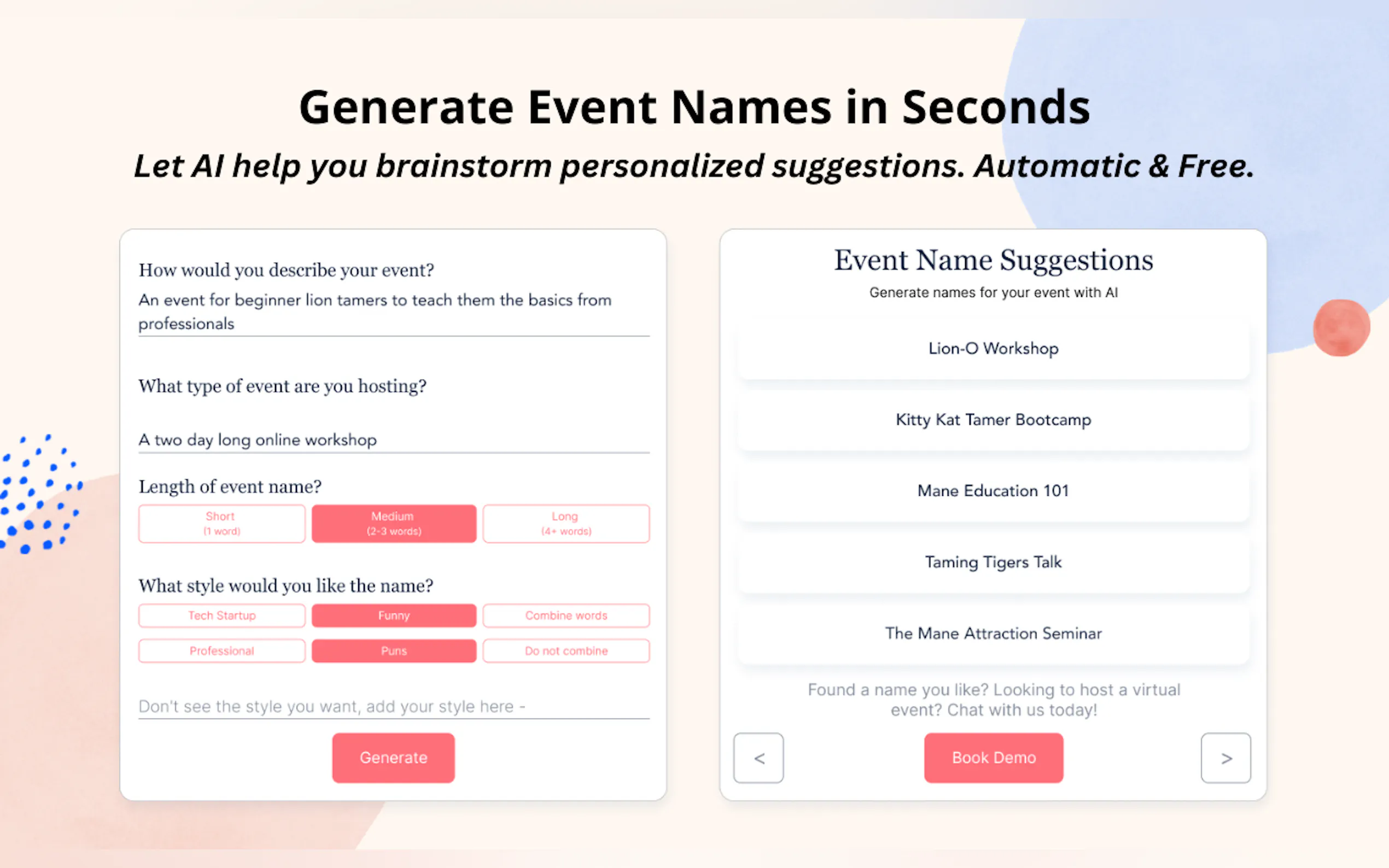AI Event Name Generator - AI Tool Information, Latest Updates and ...