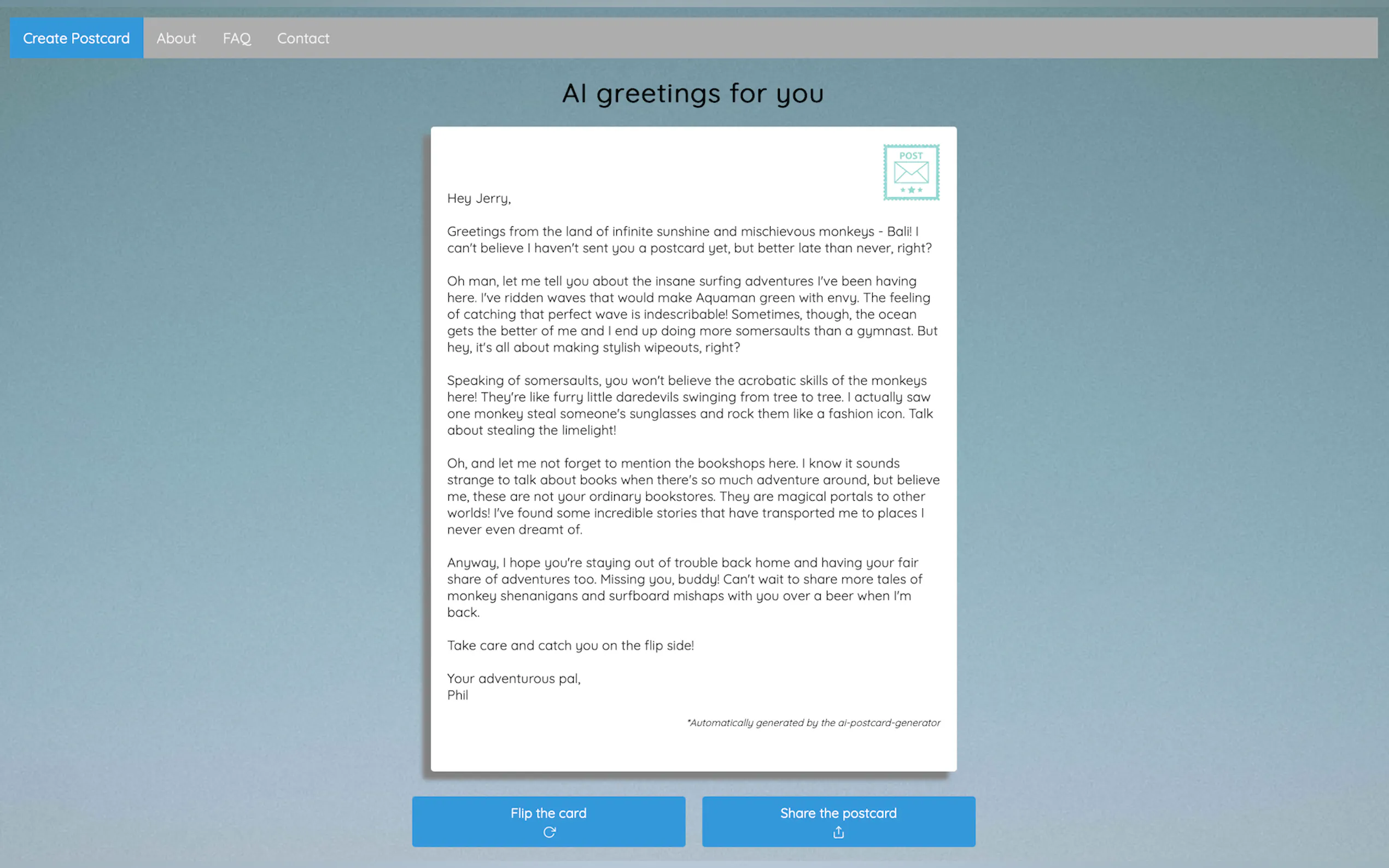 AI Postcard Generator - AI Tool Information, Latest Updates and ...