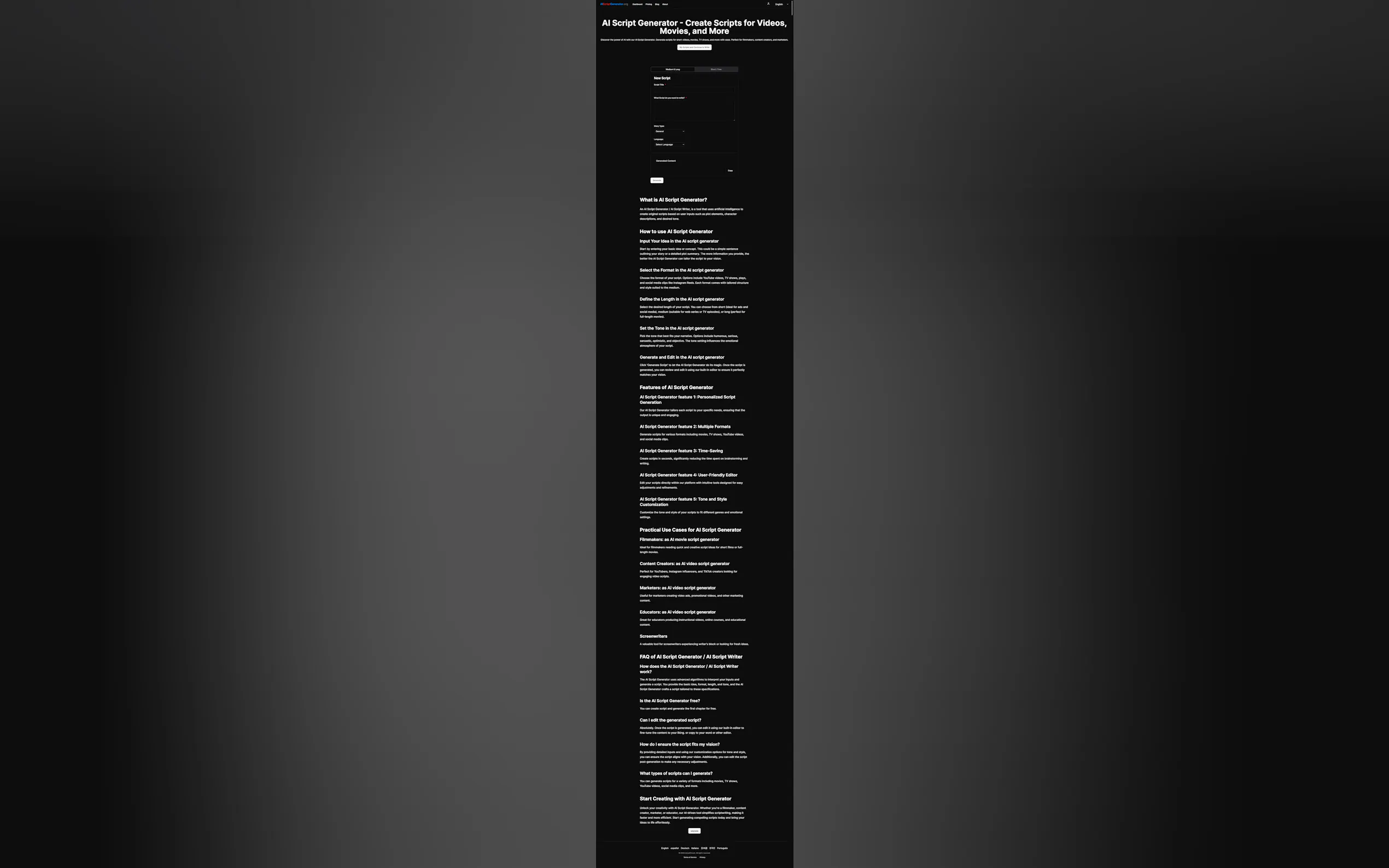 AI Script Generator - AI Tool Information, Latest Updates and ...