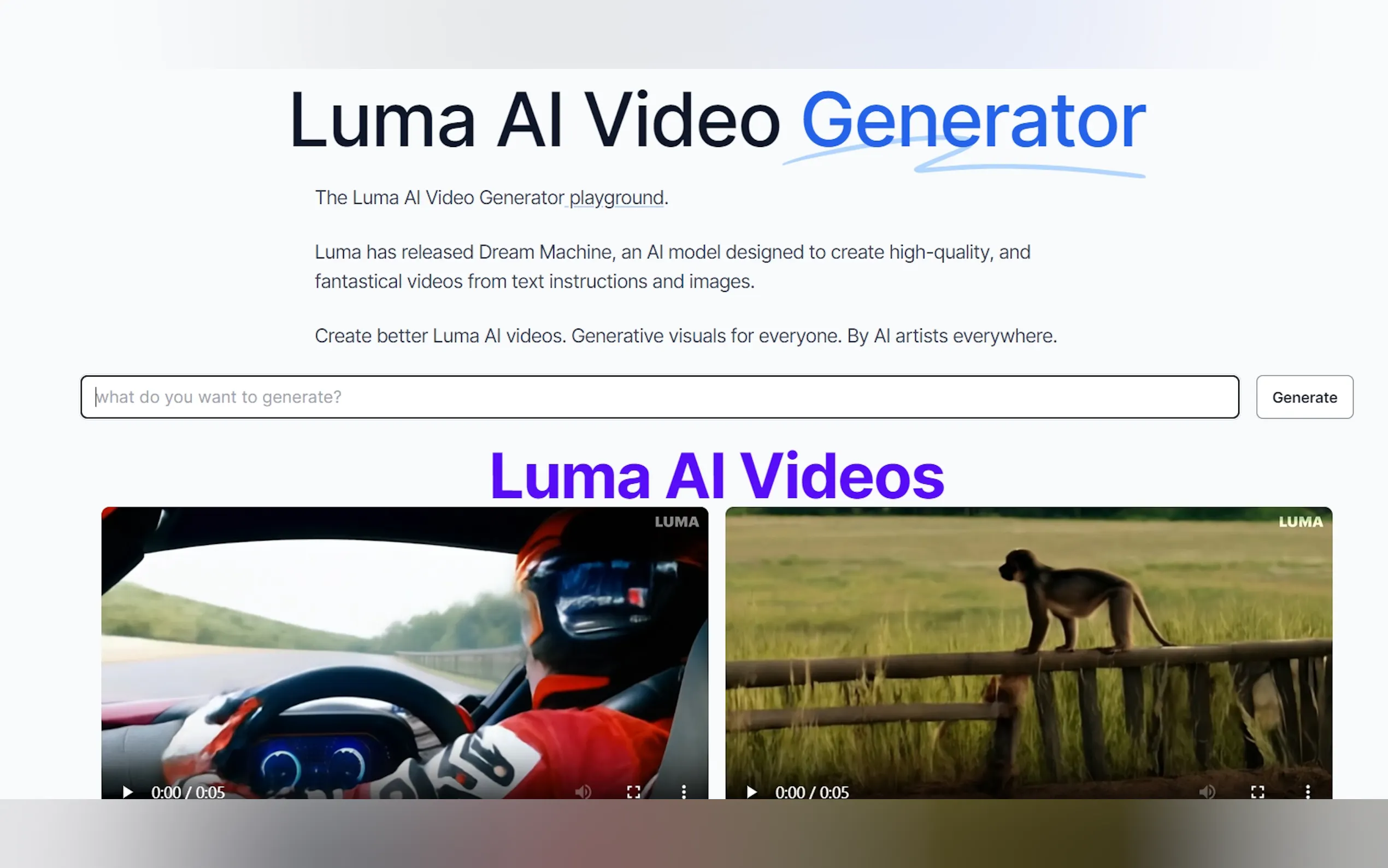 Free Luma AI Video Generator - AI Tool Information, Latest Updates and ...