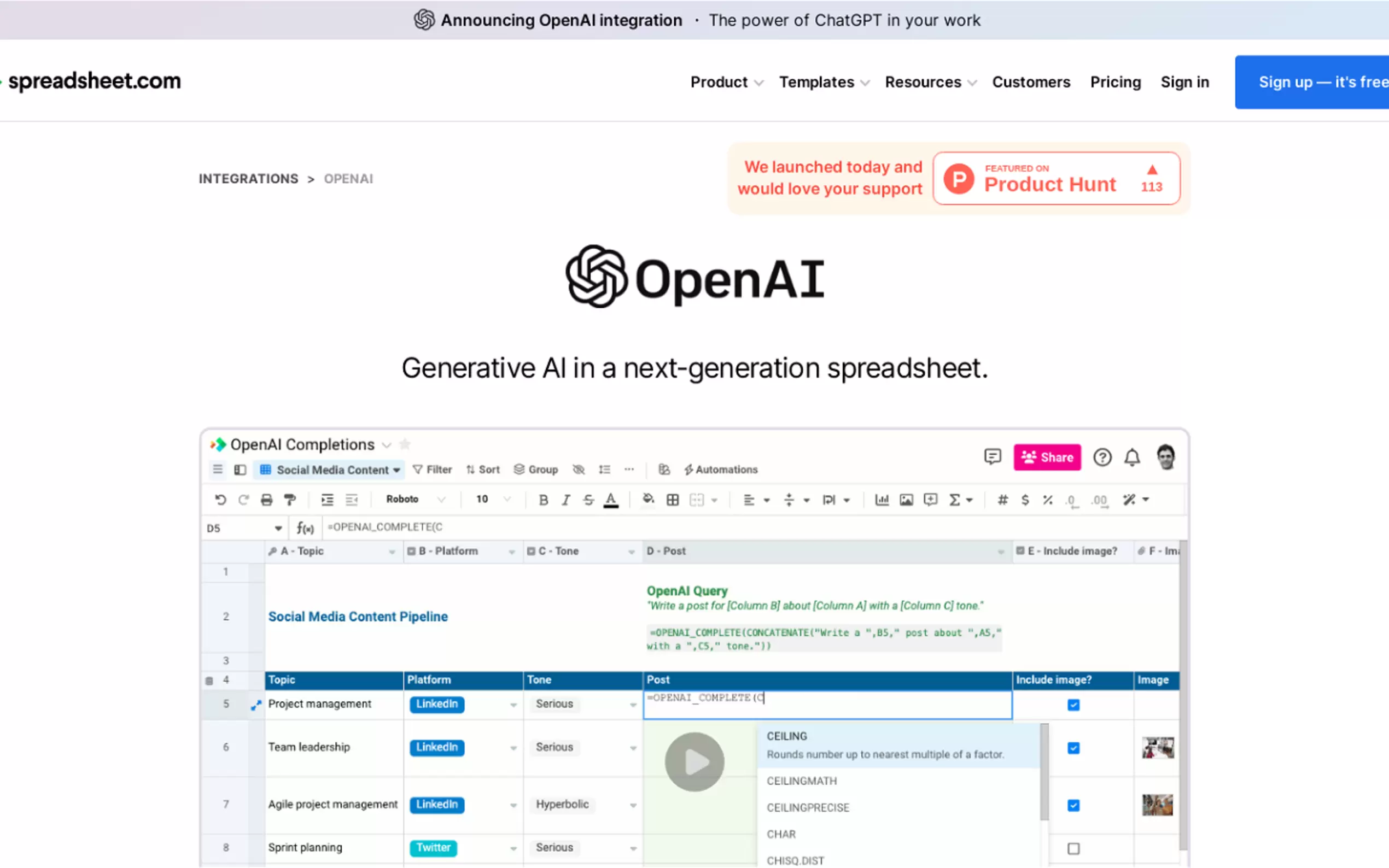 OpenAI in Spreadsheet - AI Tool Information, Latest Updates and ...