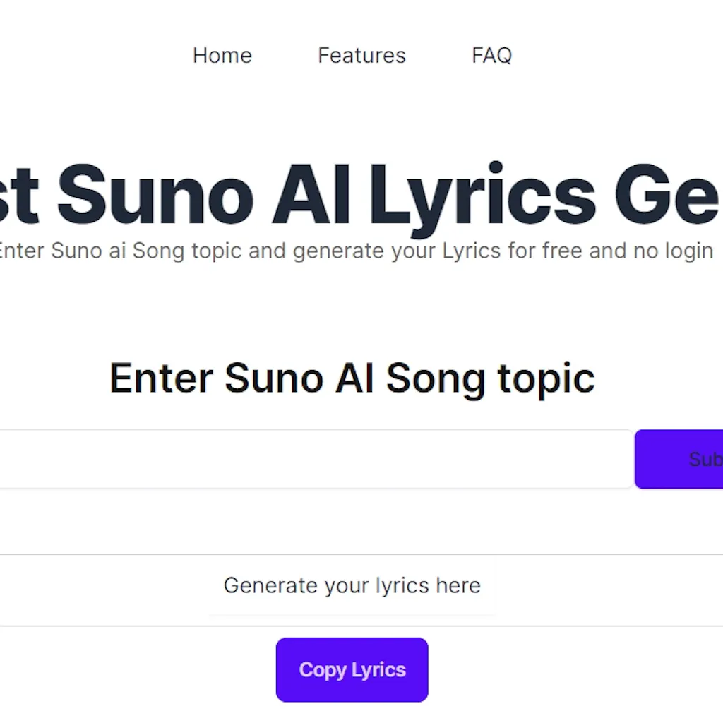 The best Suno AI Lyrics Generator - AI Tool Information, Latest Updates ...